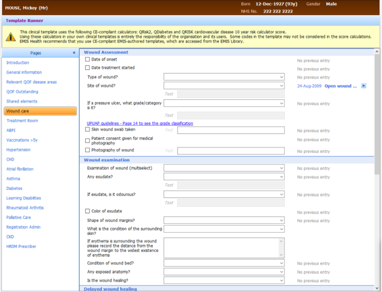 EMIS Web Templates | Systm One Clinical Templates - Primary Care IT