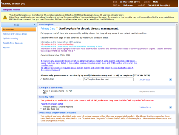 EMIS Web Templates | Systm One Clinical Templates - Primary Care IT