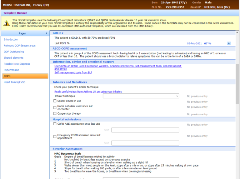 EMIS Web Templates | Systm One Clinical Templates - Primary Care IT